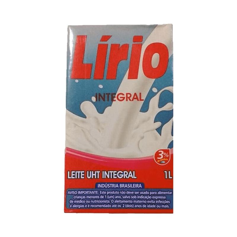 Leite Integral Lirio Caixa 1L - 10 Unidades - Leite - Magazine Luiza