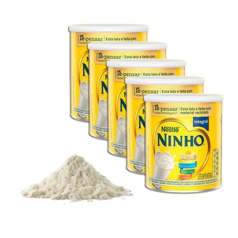 Leite Ninho Instantâneo Integral Em Lata Kit 5 - Leite em Pó - Magazine ...