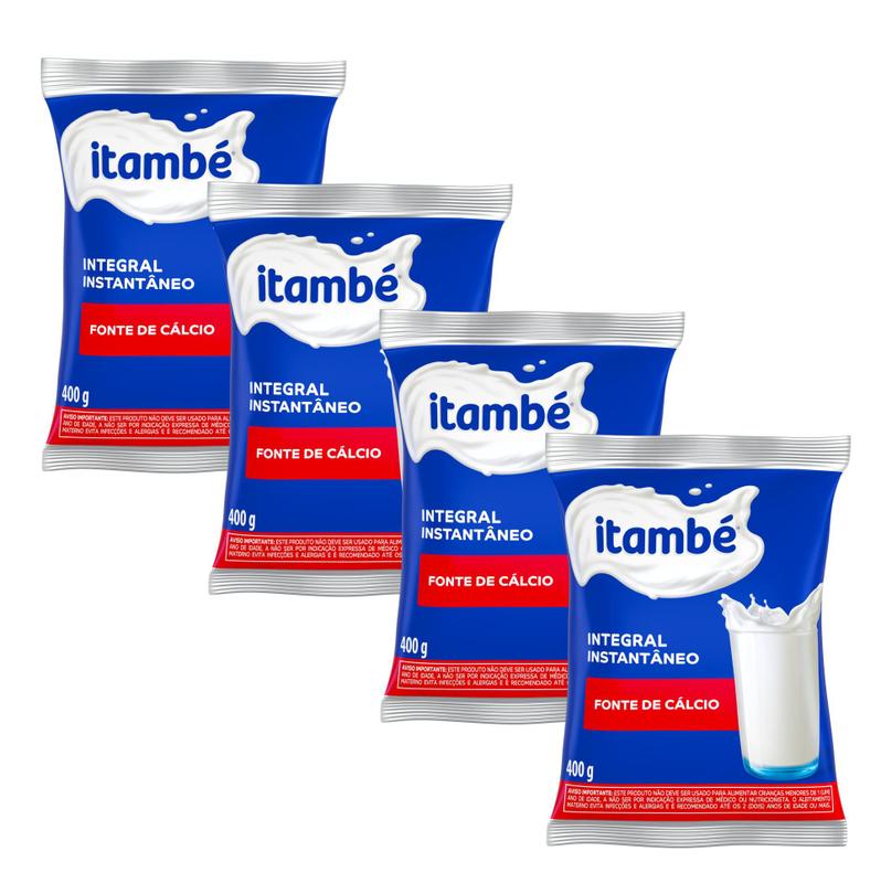 Leite po integral instantaneo itambe sache 400g - 4 unidades - Itambé ...