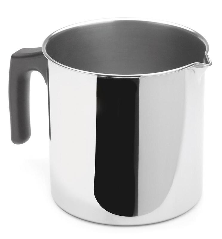 Leiteira Fervedor De Aço Inox 1,3L Caneco Funciona Em Fogão De Indução ...