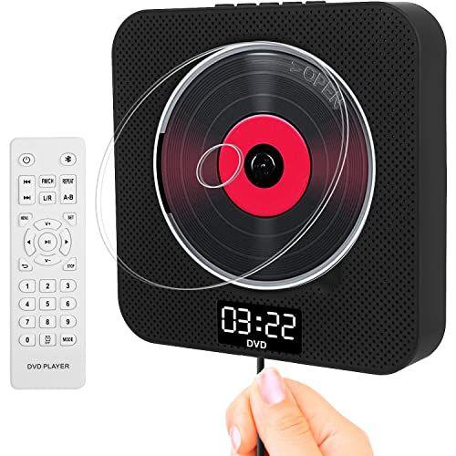 Leitor de CD Bluetooth portátil, CD/DVD player com controle remoto ...