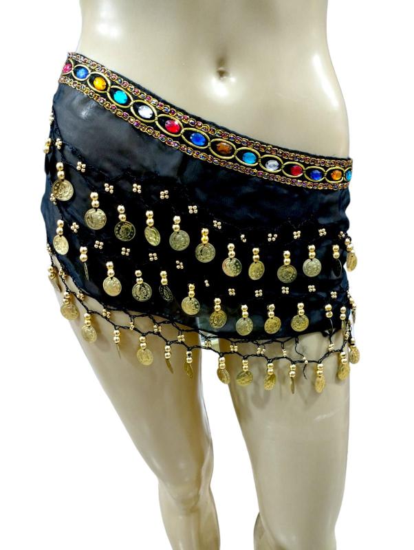 Lenço de Cigana Dança do Ventre Cinto Moedas Odalisca Saia Carnaval ...