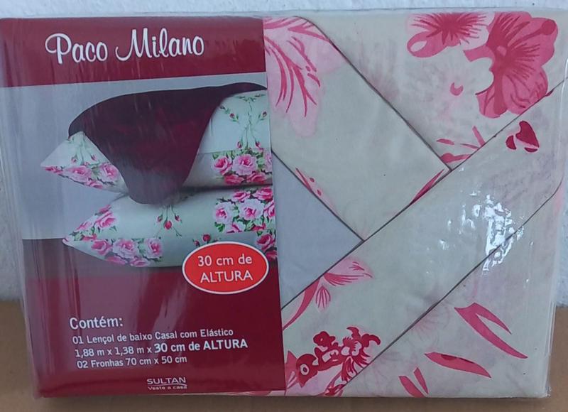 Lensol de baixo com elástico simples 1,88 m x 138 m x 30 cm paco Milano ...