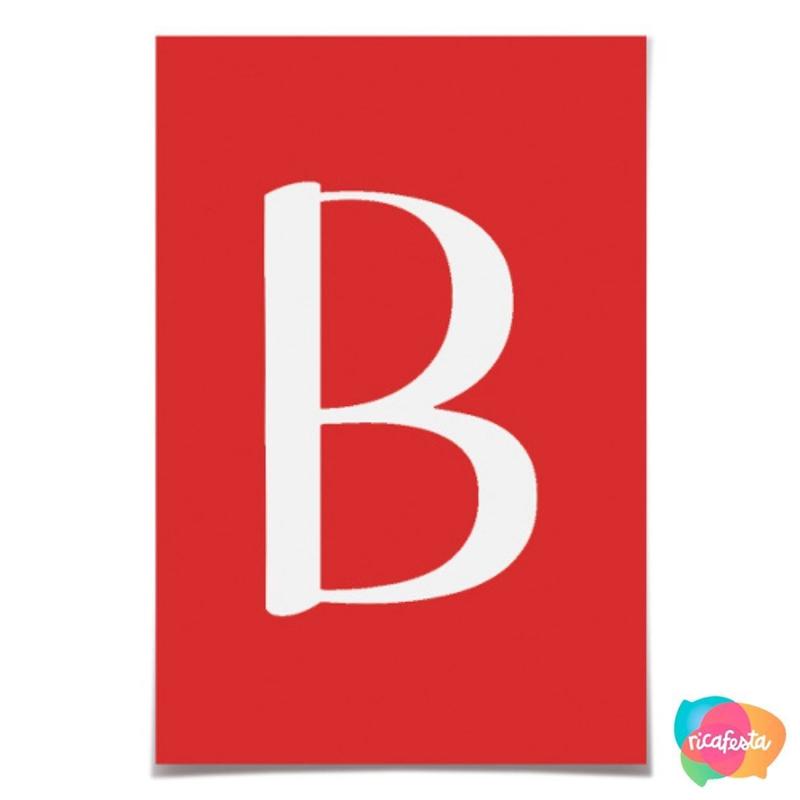 Letra b para bandeirola de papel - RICA FESTAS - Bandeiras - Magazine Luiza