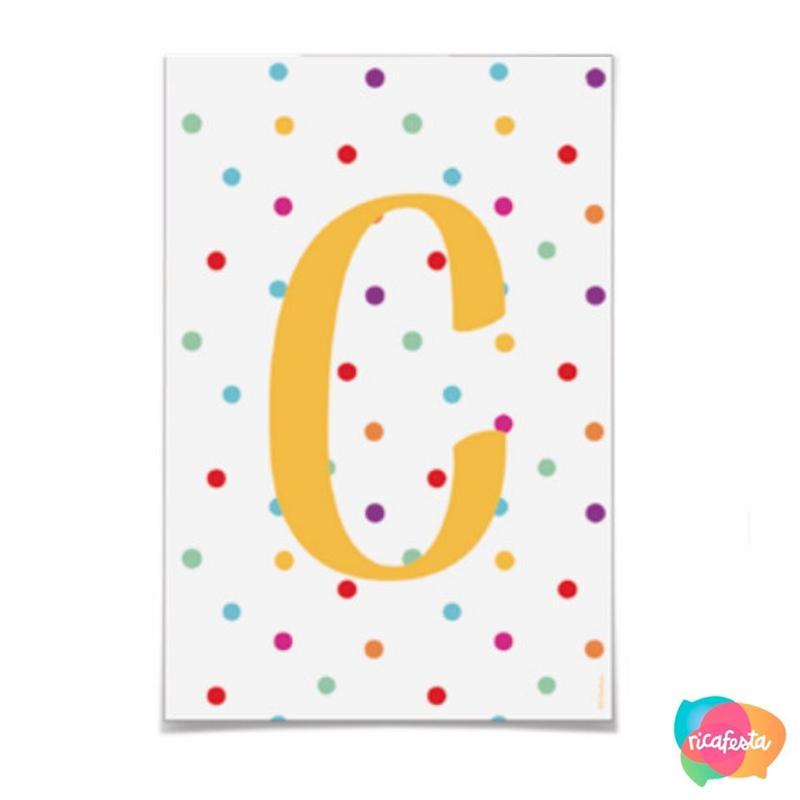 Letra c para bandeirola de papel - RICA FESTAS - Bandeiras - Magazine Luiza