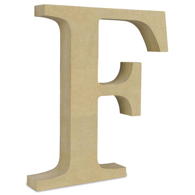 Letra que Fica em Pé de MDF Madeira Crua - Tamanho: 18,5 x 16 x 2,5 cm ...