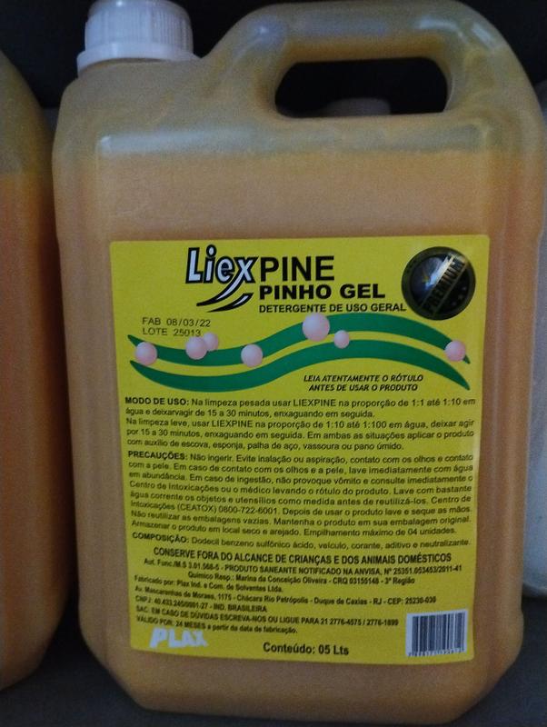 Liex Pine Detergente Pinho Gel Grande Poder de Concentração - rj - plax ...