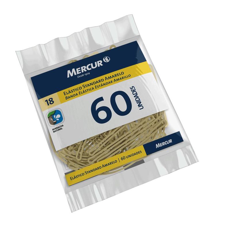 Liga Mercur Número 18 Amarela Grossa Com 60 Unidades - Elástico Látex ...