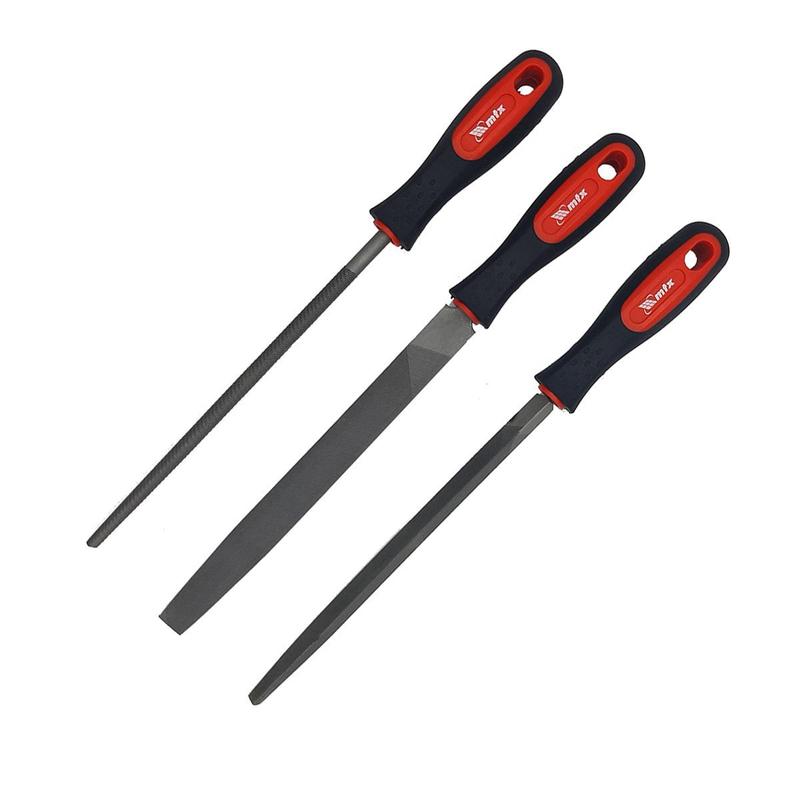Lima para Ferro Cutelaria kit com 3 Bastarda Redonda Chata e triangular 8 polegadas - MTX - Lima ...