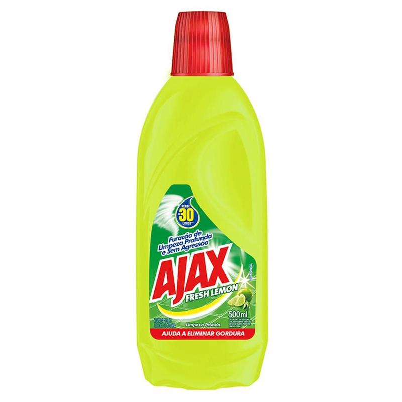 Limpador Diluível Ajax Fresh Lemon 500ml - Limpador Multiuso - Magazine ...