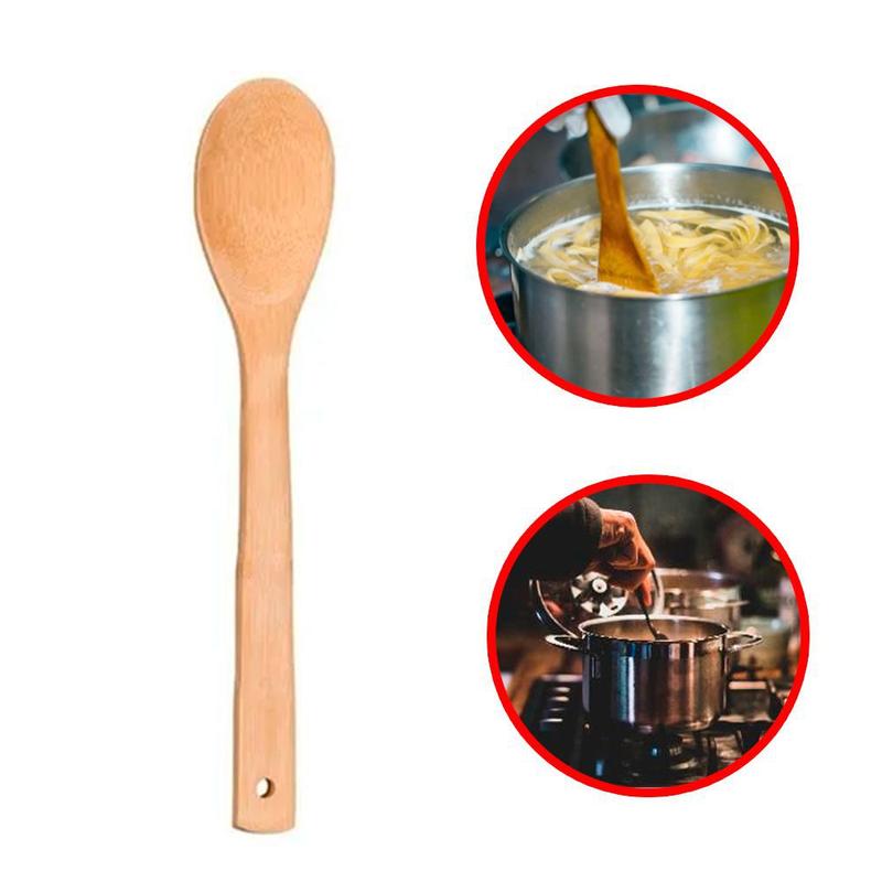 Linha Bambu Colher De Bambu 30 Cm Cozinha - Rio Tijuca - Colheres ...