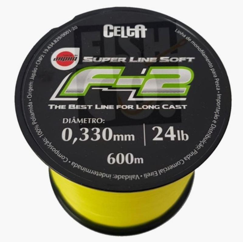 Linha Celta F2 Soft Yellow Com 600m - Super Linha 0,33MM 24LB 600M ...