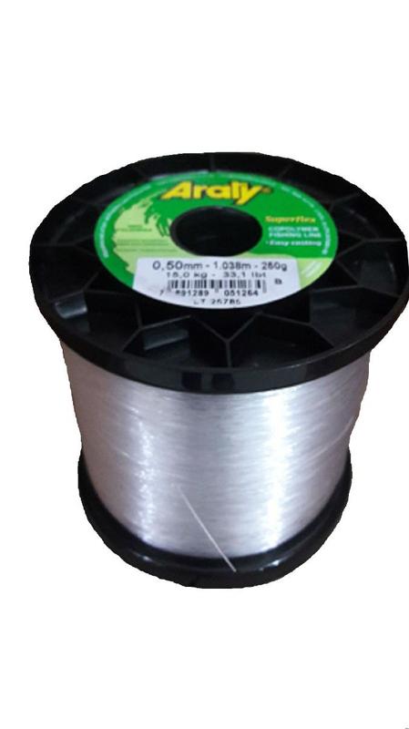 Linha De Pesca Araty Branca 250 Gr 0,60 Mm 44 Lbs Caixa com 8 unidades ...