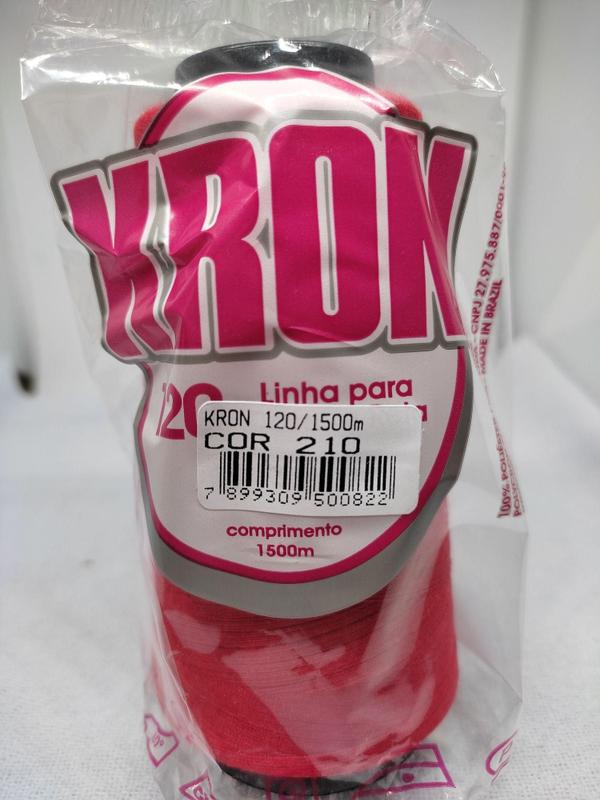 Linha Para Costura Reta Kron 120-1500m vermelho - Polycron - Linha de ...