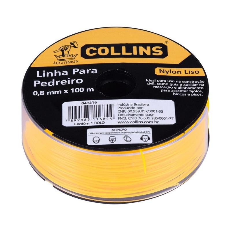 Linha pedreiro 0,8mmx100m - collins laranja - Equipamento para ...