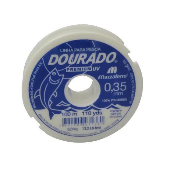 Linha Pesca Premium Branca Nylon 6,0kg 0.35mm x 100m Dourado - Linha de ...