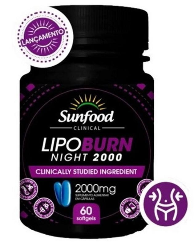 Lipo burn night 60 capsulas 2000mg sunfood - Termogênico - Magazine Luiza