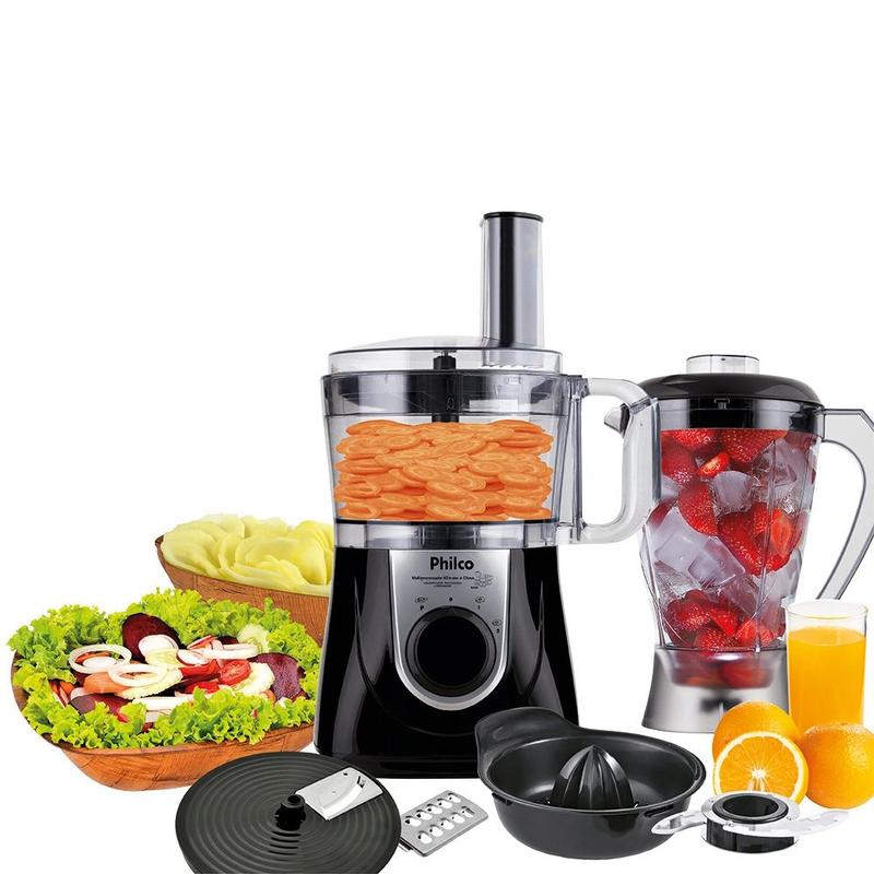 Liquidificador processador c/ mixer de frutas espremedor 800w preto ...
