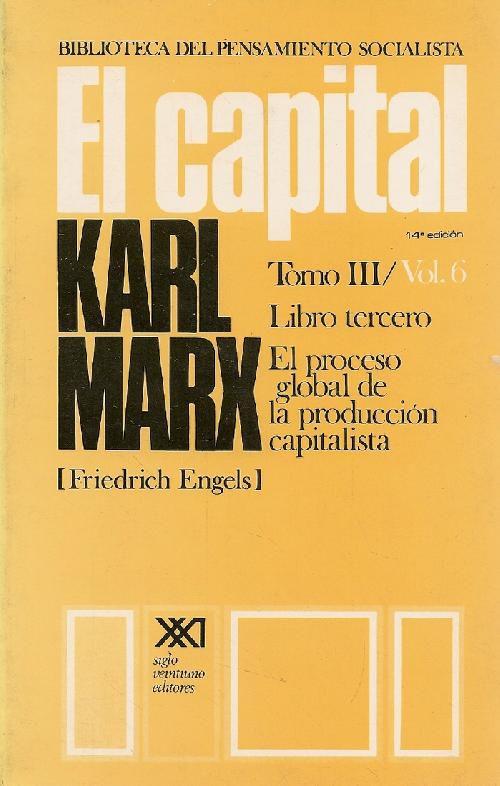 LIVRO EL CAPITAL TOMO III VOL 6 DE Karl Marx Friedrich Engel - Livros ...