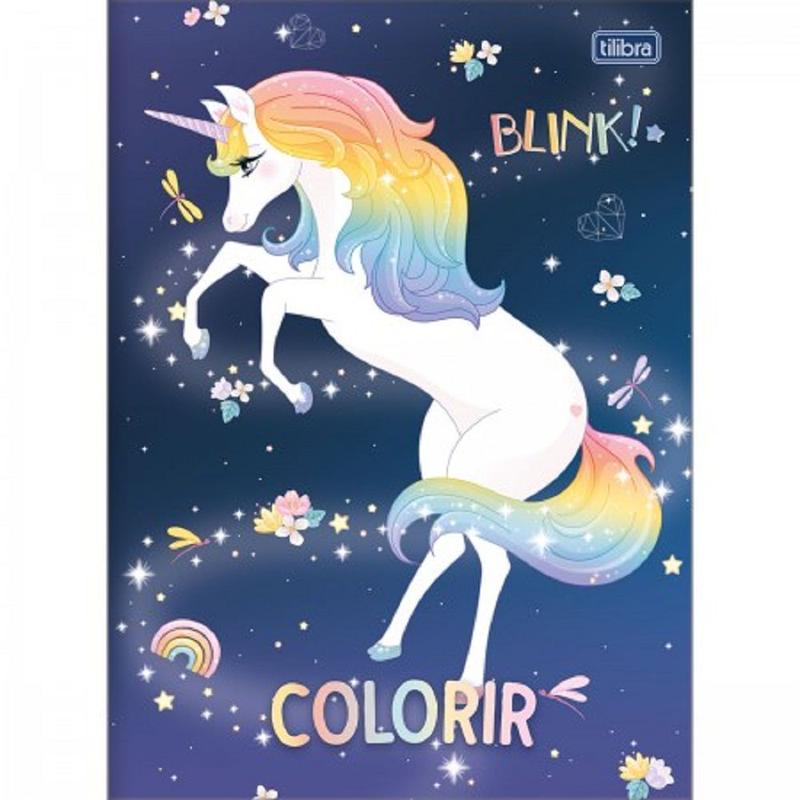 Livro Folhas Para Colorir Infantil Blink Unicórnio - Tilibra - Livro de ...