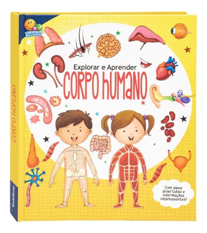 Livro Livrinho Sobre O Corpo Humano Grande C/ Abas Interativas Explorar ...