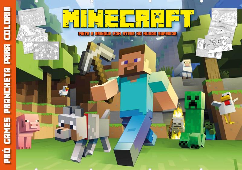 Livro - Minecraft - Prancheta para colorir - Livros de Literatura ...