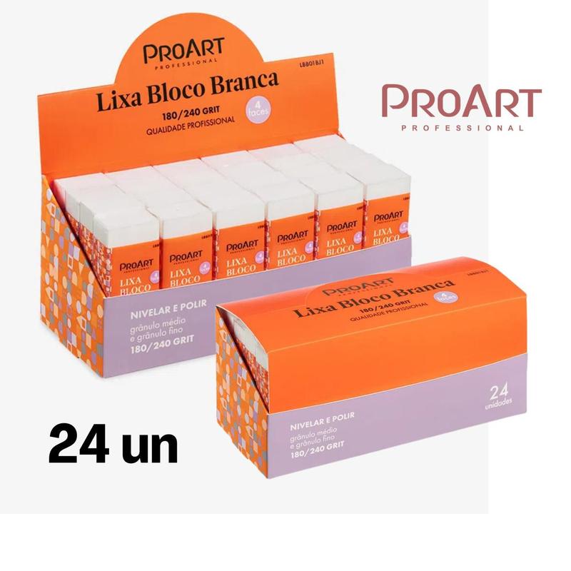 Lixa Bloco Branca com 24 unidades - ProArt - Lixa de Unha - Magazine Luiza