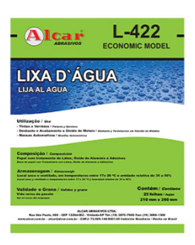 Lixa dagua grão 320 pacote com 25 unidades - NORTON / ALCAR - Lixa para ...