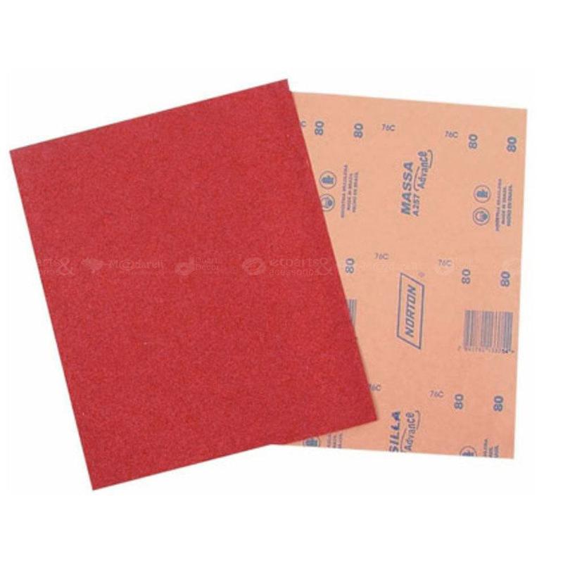 Lixa Massa Grão 80 pacote com 50 Folhas - Norton - Tintas e Acessórios ...