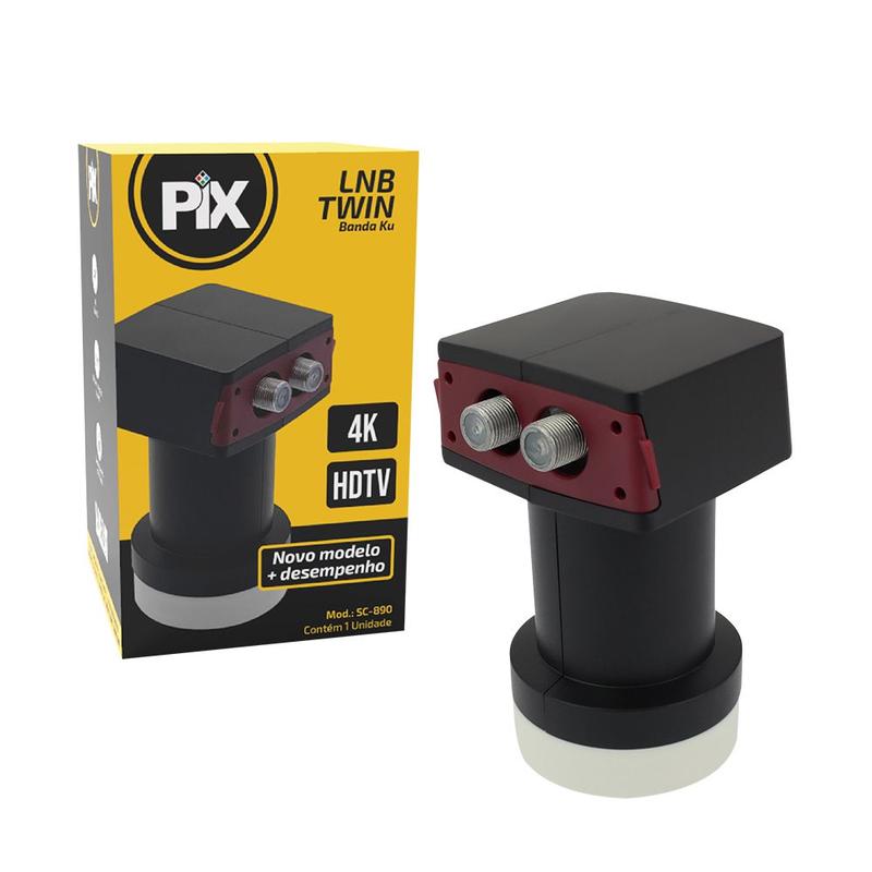 Lnb Duplo Universal Banda Ku Lnbf Twin 2 Saídas Full Hd 4k - PIX ...