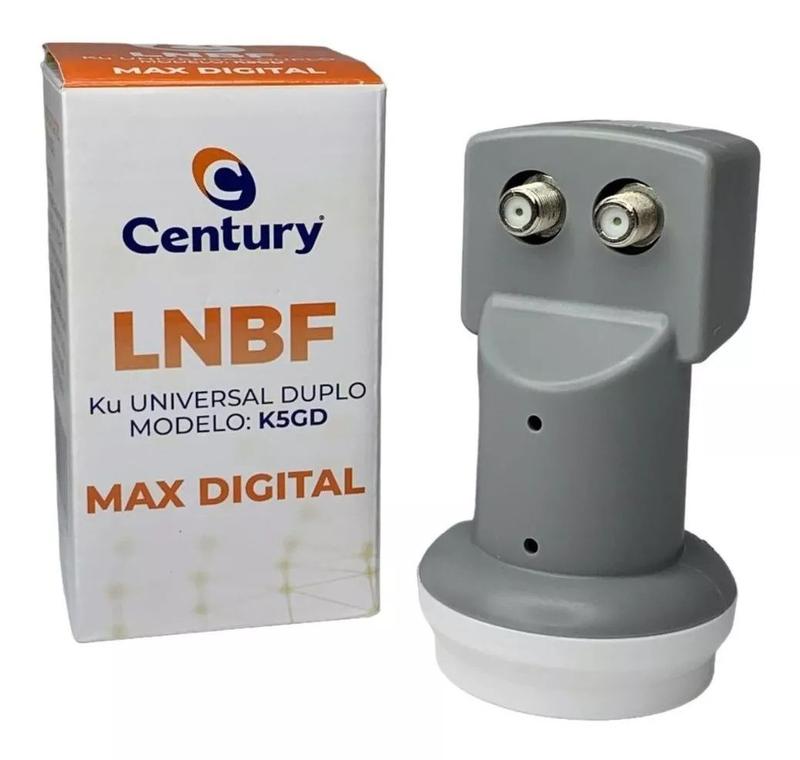 Lnbf Banda Ku Duplo Universal Para Antenas De 60cm E 90cm - CENTURY - Receptor - Magazine Luiza