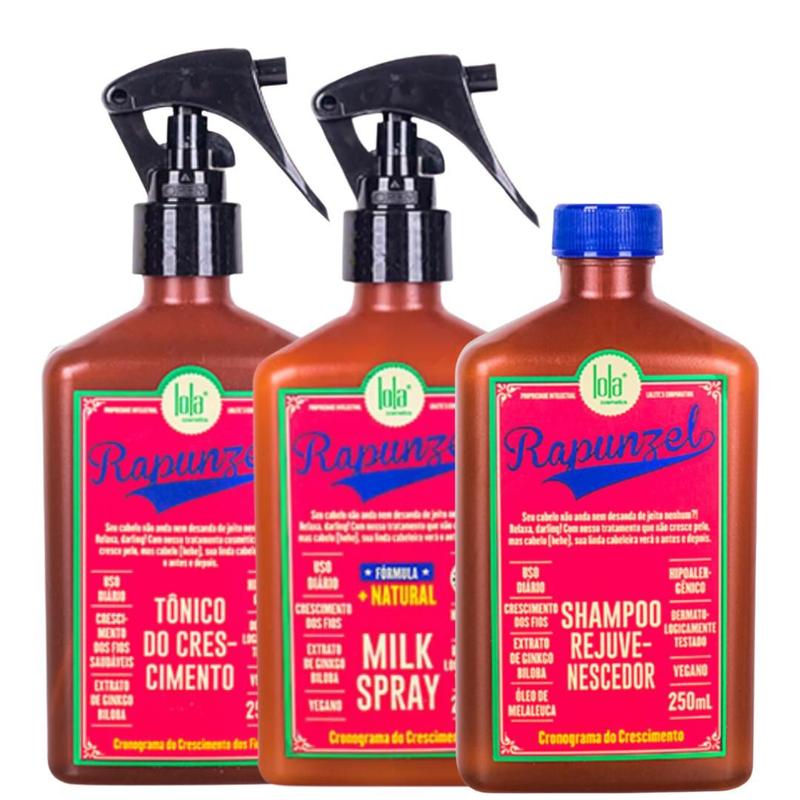 Lola Rapunzel Sh 250ml + Spray Milk 250ml + Tônico 250ml - Lola ...