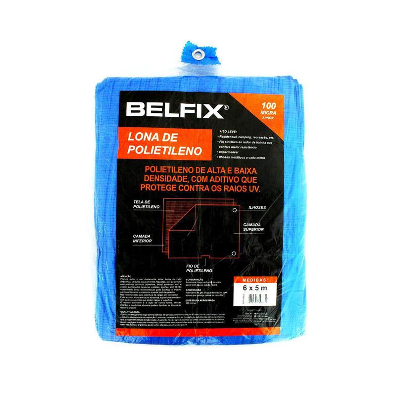 Lona Multiuso De Polietileno 6 X 5 M - Azul - Bel Fix - Lona - Magazine ...