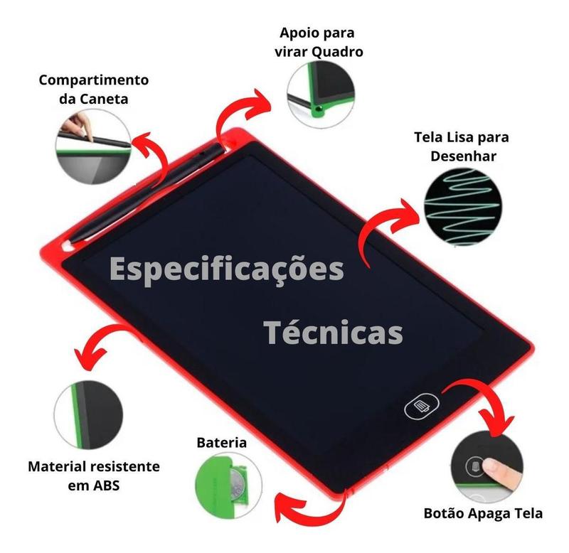 Lousa Magica Infantil Digital 8,5 Lcd Tablet Desenho Premium - Lousa ...