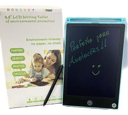 Lousa Magica Quadro Digital Tablet Infantil Desenho Escrita Cor Azul 8 ...