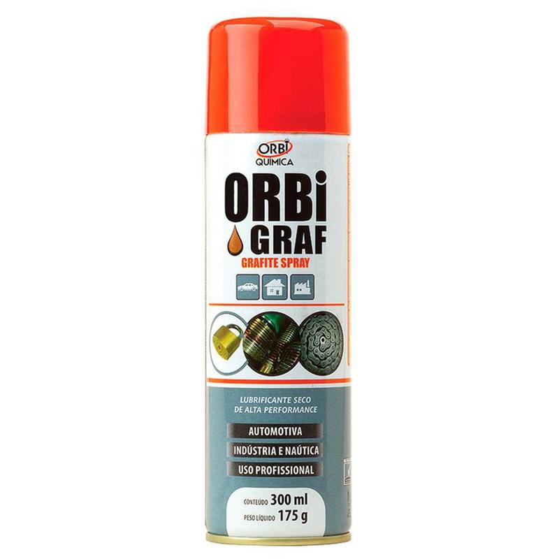 Lubrificante Seco Spray Grafite 300ml - Orbi Química - Óleos e ...