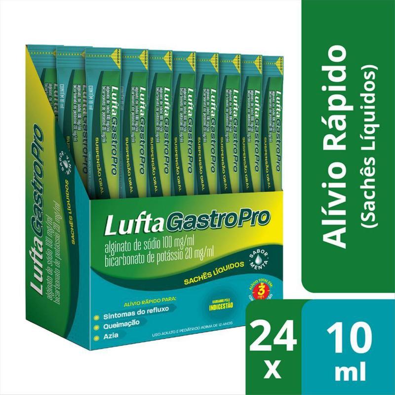 LuftaGastro Pro Sabor Menta c/ 24 Sachês de 10mL Cada - LUFTA GASTRO ...