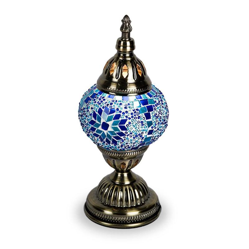 Luminária Abajur Turco Mosaico De Vidros ul 29Cm Alt. - Ca - Abajur ...