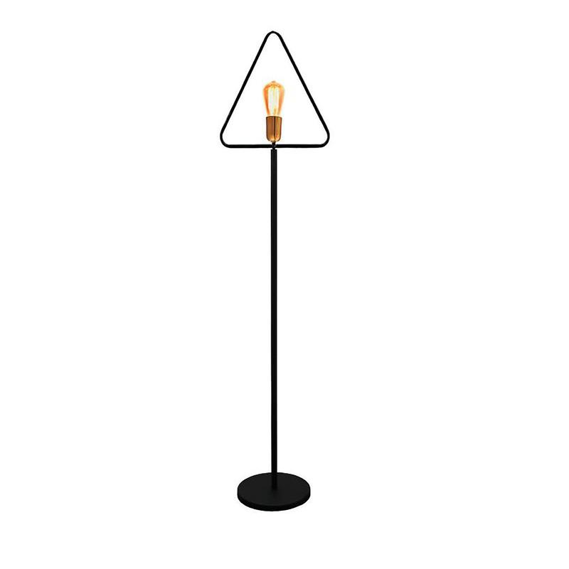 Luminária Coluna 1 Lâmpada Lira Caisma Preto Fosco - Luminária ...