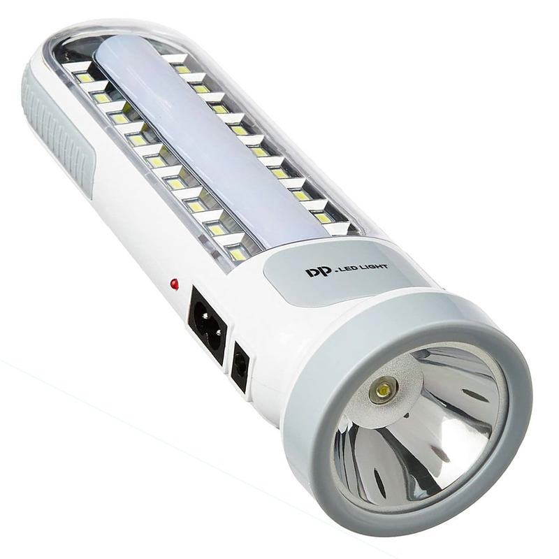 Luminária de Emergência e Lanterna Recarregável Led 7102 - DP LED LIGHT - Luminária de ...