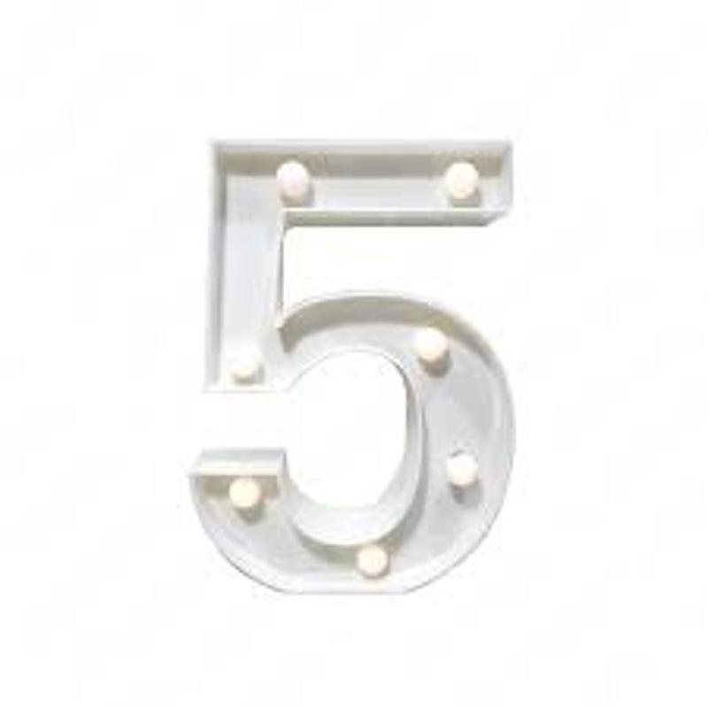 Luminária de Led Número 5 - Decor & Fest Monte Carlo - Luminária ...