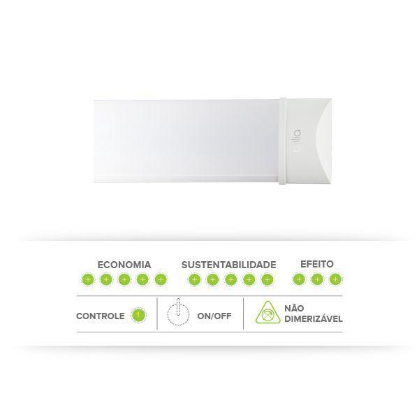 Luminária de Led Slim Linear 60CM 18W 3000K Bivolt - Brilia - Luminária ...