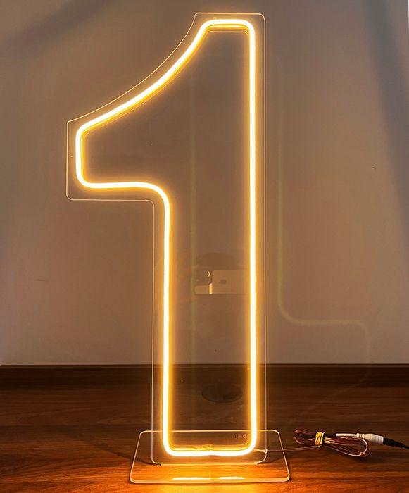 Luminária em Acrílico Neon Led Números 0 ao 9 70cm Altura - Lumineon ...