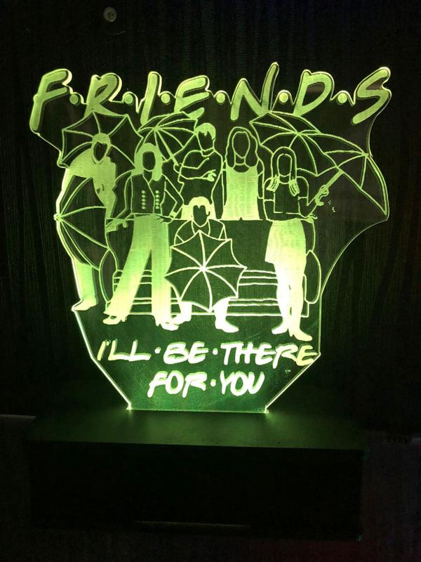 Luminária Led 16 Cores, Friends, Série, Decoração, Presente, Amigos ...