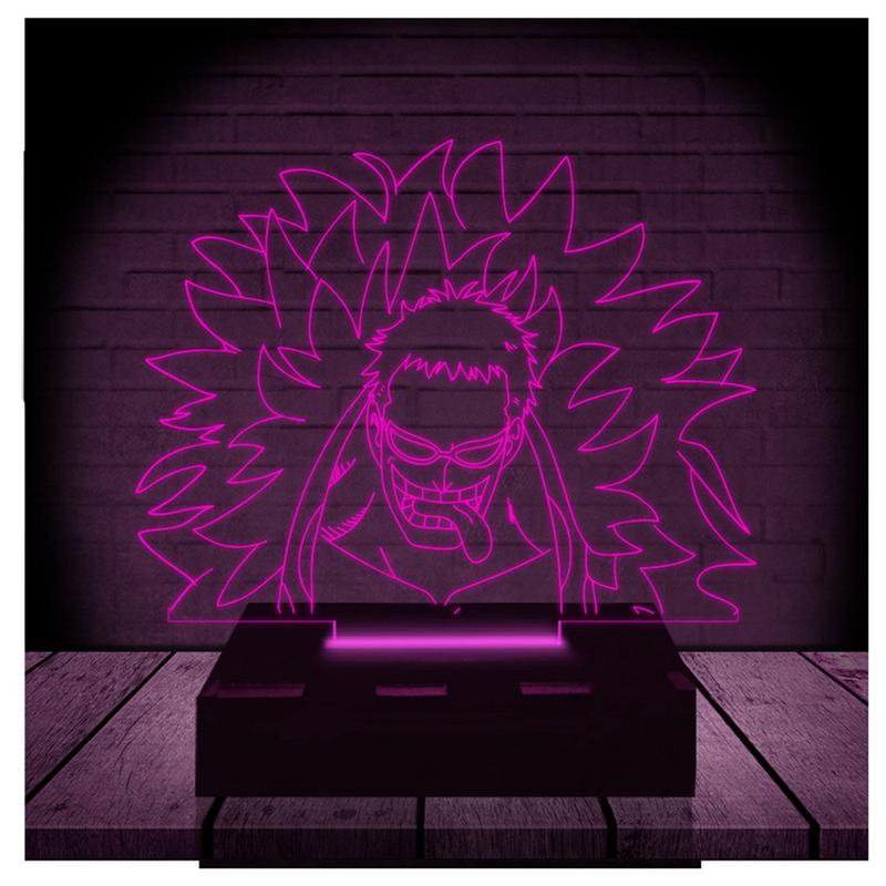 Luminária Led 3d Don Quixote Doflamingo Otanix Amino Abajur 16 Cores ...