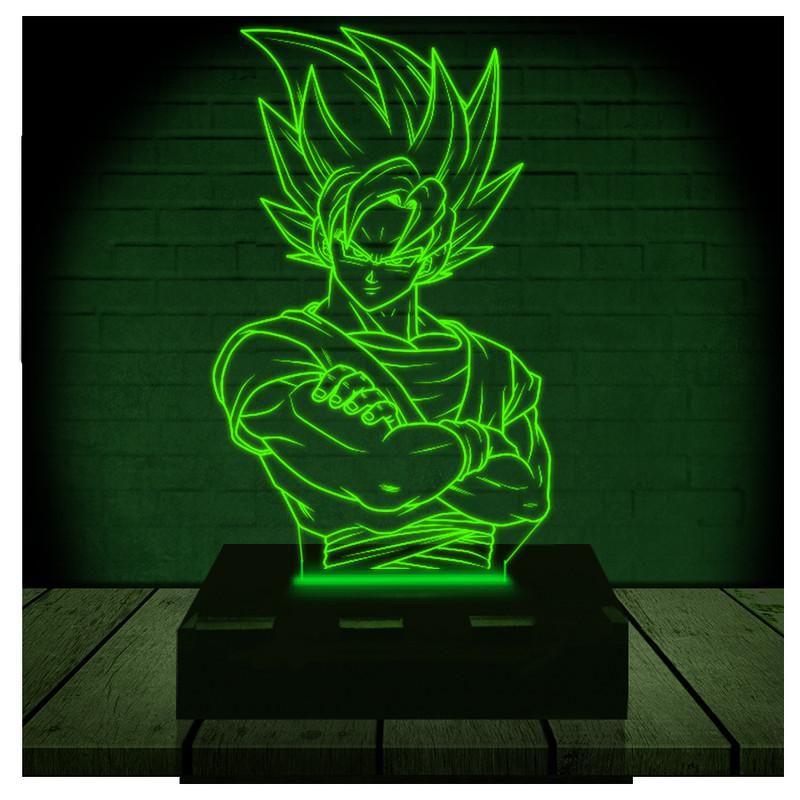 Luminária Led 3D Goku Dragon Ball2 - 3D Fantasy - Luminária - Magazine ...