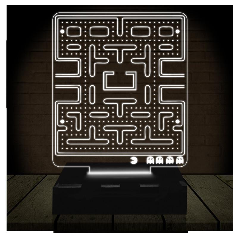 Luminária Led 3d Pac Man Come Come Abajur - 3D Fantasy - Luminária ...