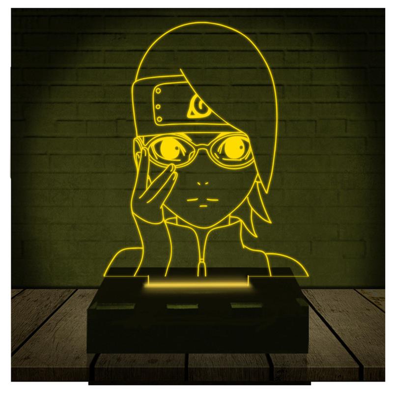 Luminária Led 3d Sarada Uchida Naruto Abajur - 3D Fantasy - Luminária - Magazine Luiza