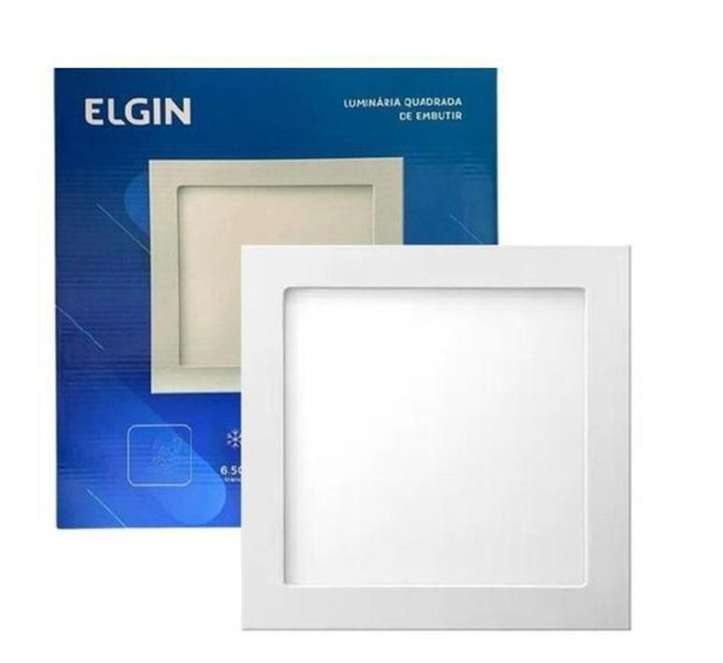 Luminaria led de embutir quadrado bivolt 12w 6500k elgin - Luminária ...