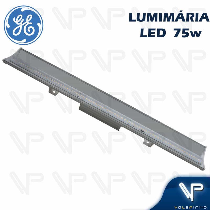 Luminaria led smd linear 100cm high bay galpão industrial ge 75w 100g ...